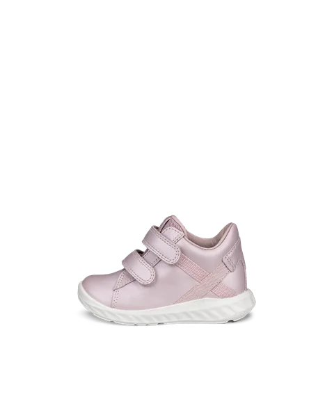 ECCO SP.1 Lite Infant Kinder Ledersneaker mit Klettverschluss Pink