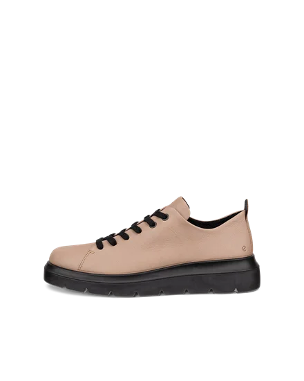 Womens Ecco® Nouvelle Leather Lace Up Shoe Beige